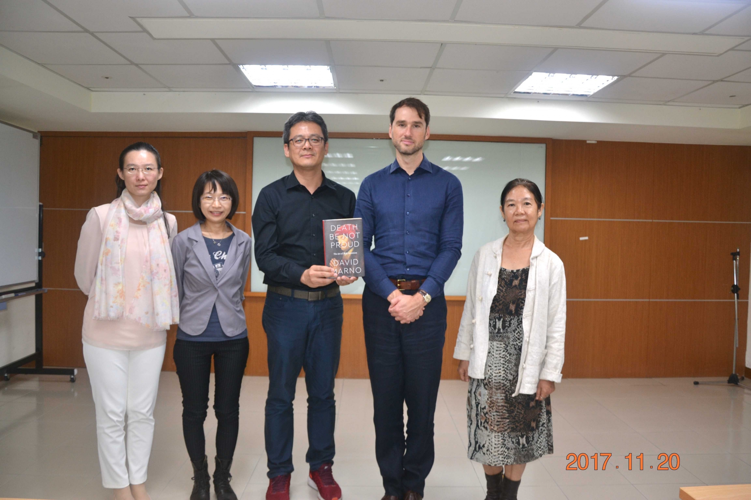 Prof. David Marno (English Department, UC Berkeley) 學術訪問活動 (2017.11.19 ...